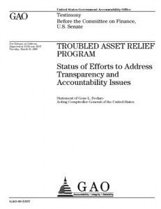 Troubled Asset Relief Program: Status of Efforts to Address ...
