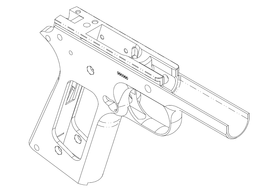 .45 Caliber Pistol Modified Receiver Schematics | Public Intelligence