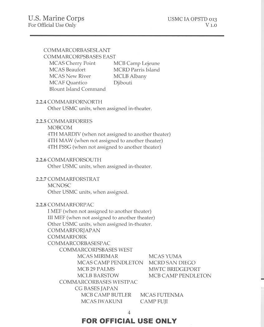 Marine Corps Information Assurance Operational Standard: NETOPS and ...