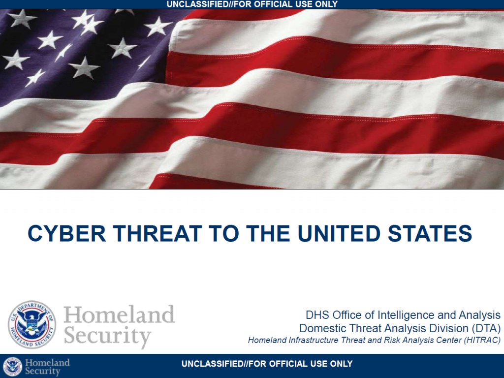 DHS Cyber Threat to the U.S. | Public Intelligence