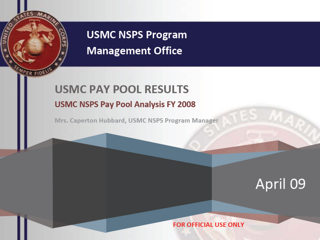 U.S. Marine Corps Pay Pool Brief | Public Intelligence