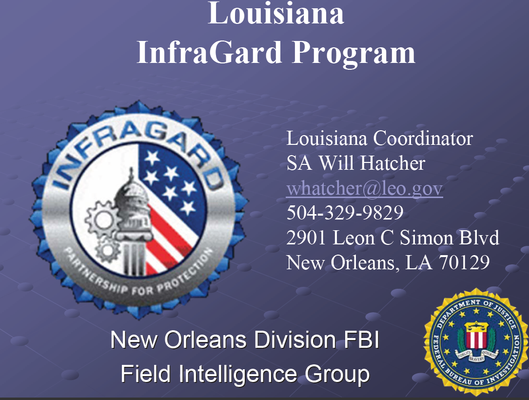 Louisiana InfraGard Program Brief | Public Intelligence
