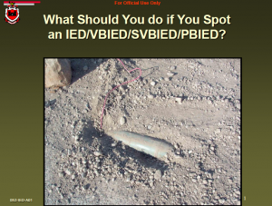 U.S. Army Guide: What Should You do if You Spot an IED/VBIED/SVBIED ...