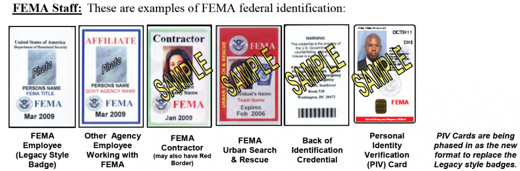 Authorized FEMA and Contracted Inspector Identification Badges Guide ...