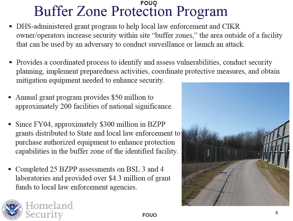 DHS Biosecurity Infrastructure Protection Assessments and Activities ...