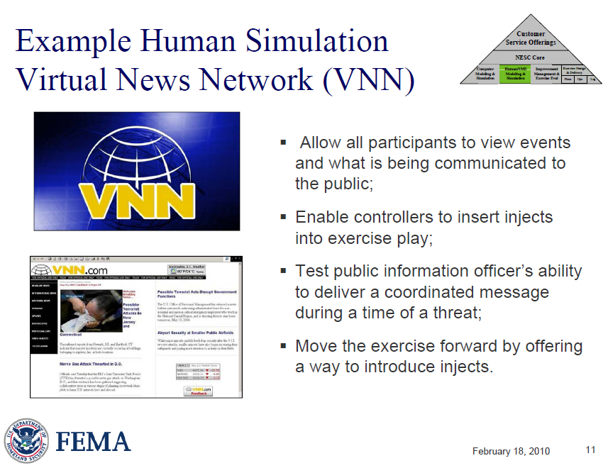 FEMA Exercise Modeling & Simulation Briefing | Public Intelligence
