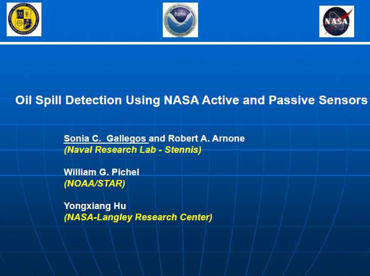 Oil Spill Detection Using NASA Active and Passive Sensors | Public ...