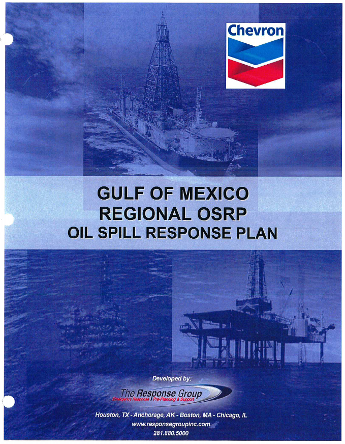 Identical Oil Spill Response Plans | Public Intelligence