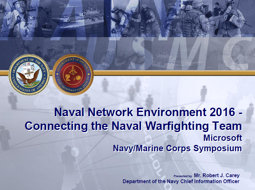 (U//FOUO) Naval Network Environment 2016 Overview | Public Intelligence