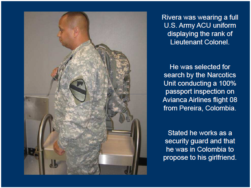 Customs and Border Protection Colombian US Army Imposter Briefing ...