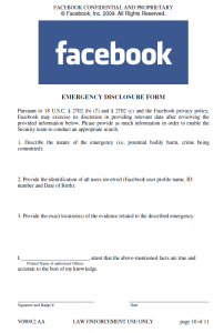 Confidential Facebook Law Enforcement Subpoena Guides 2007-2010 ...