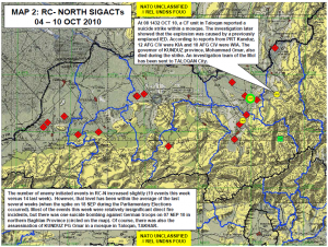(U//FOUO) ISAF Regional Command SIGACTs Maps October 4-10, 2010 ...