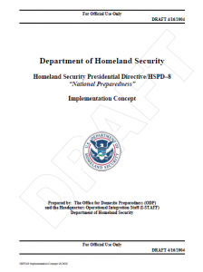 (U//FOUO) DHS Homeland Security Presidential Directive/HSPD-8 Draft ...