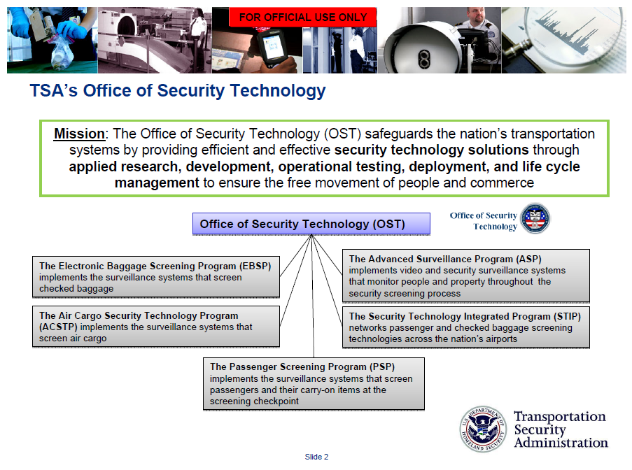(U//FOUO) TSA Security Technology Challenges Brief | Public Intelligence