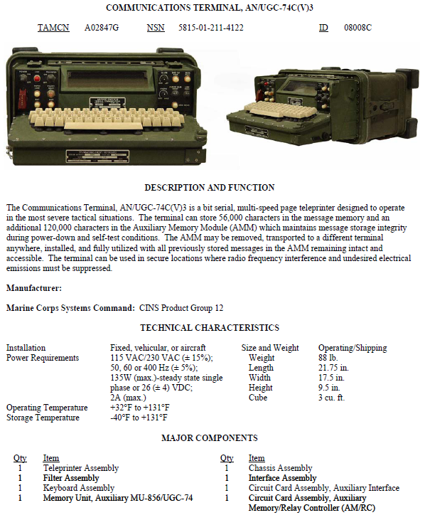 (U//FOUO) USMC Communication-Electronics Equipment Technical Manual ...