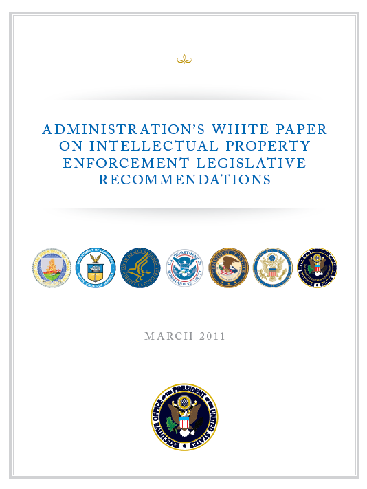 Obama Administration Intellectual Property Enforcement Legislative ...