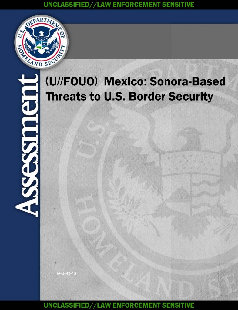 (U//FOUO/LES) LulzSec Release: DHS Mexico Sonora-Based Threats to U.S ...