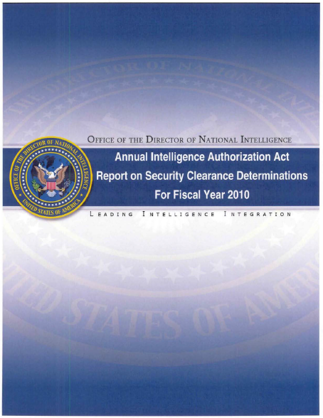 Director of National Intelligence 4.2 Million Active Classified ...