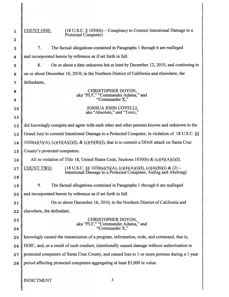 Christopher Doyon and Joshua John Covelli Anonymous Santa Cruz DDoS ...