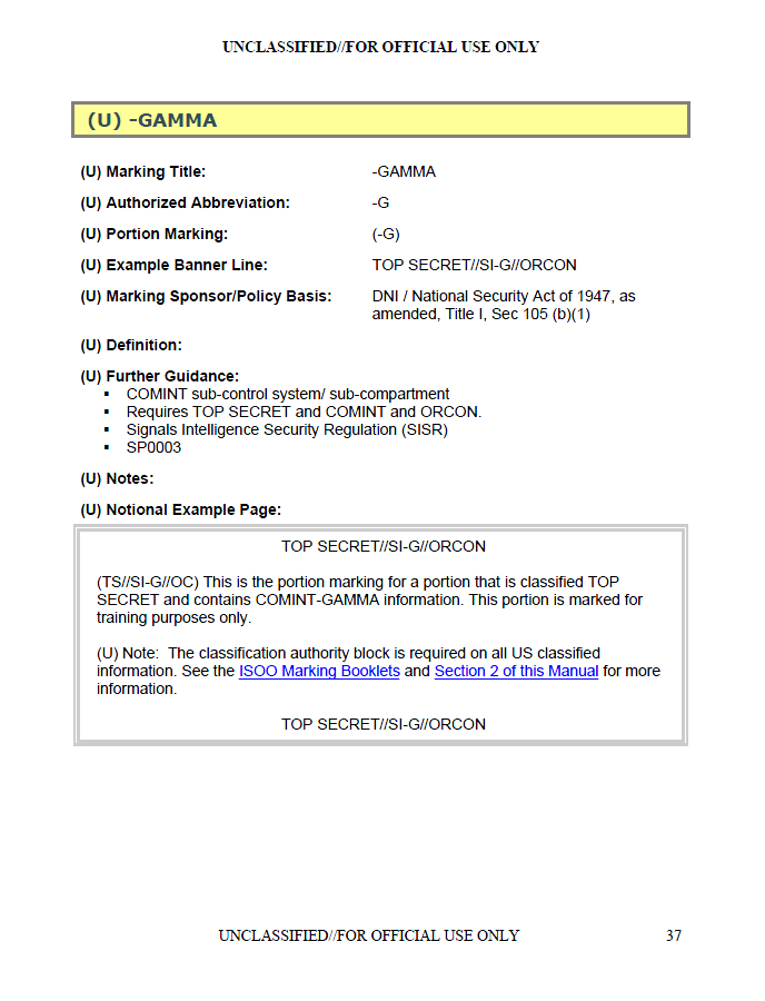 U Fouo Director Of National Intelligence Classification And Control Markings Manual Version 1