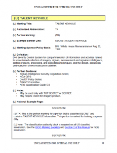 (U//FOUO) Director of National Intelligence Classification and Control ...