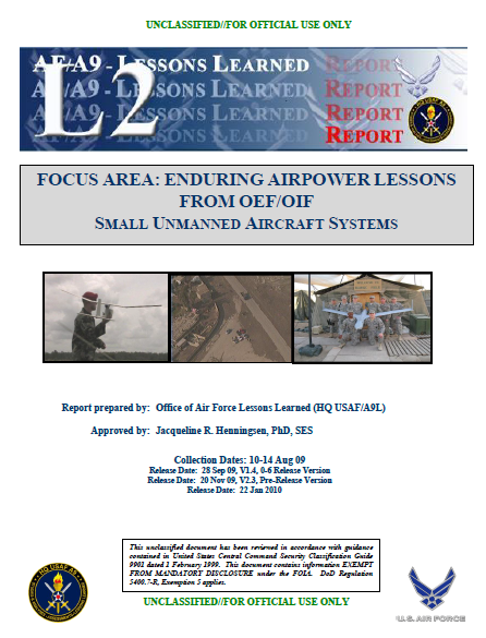 (U//FOUO) U.S. Air Force Small Unmanned Aircraft Systems (SUAS ...