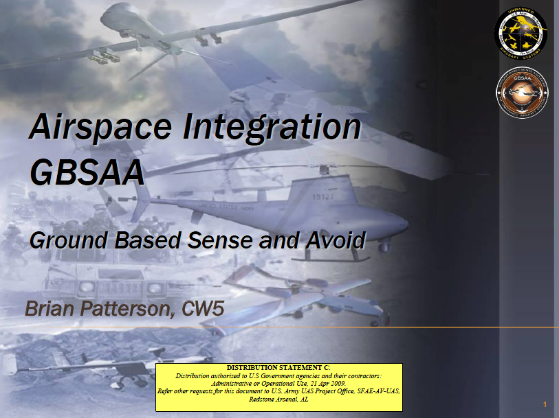 U.S. Army Unmanned Aircraft Systems (UAS) Ground Based Sense and Avoid ...