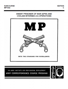 U.S. Army Military Police School Enemy Prisoner of War and Civilian ...