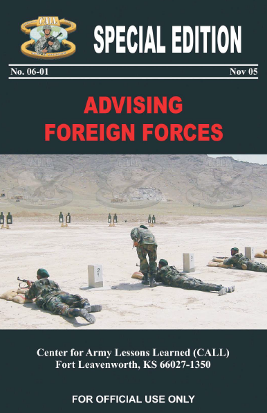 (U//FOUO) U.S. Army Advising Foreign Forces Handbook | Public Intelligence