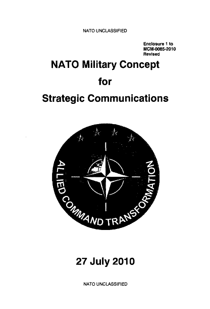 NATO Military Concept for Strategic Communications | Public Intelligence