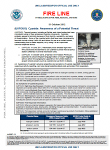 (U//FOUO) DHS-FBI Bulletin: Cyanide Awareness | Public Intelligence