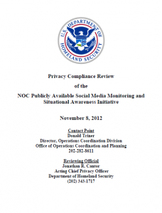 DHS Social Media Monitoring and Situational Awareness Initiative ...