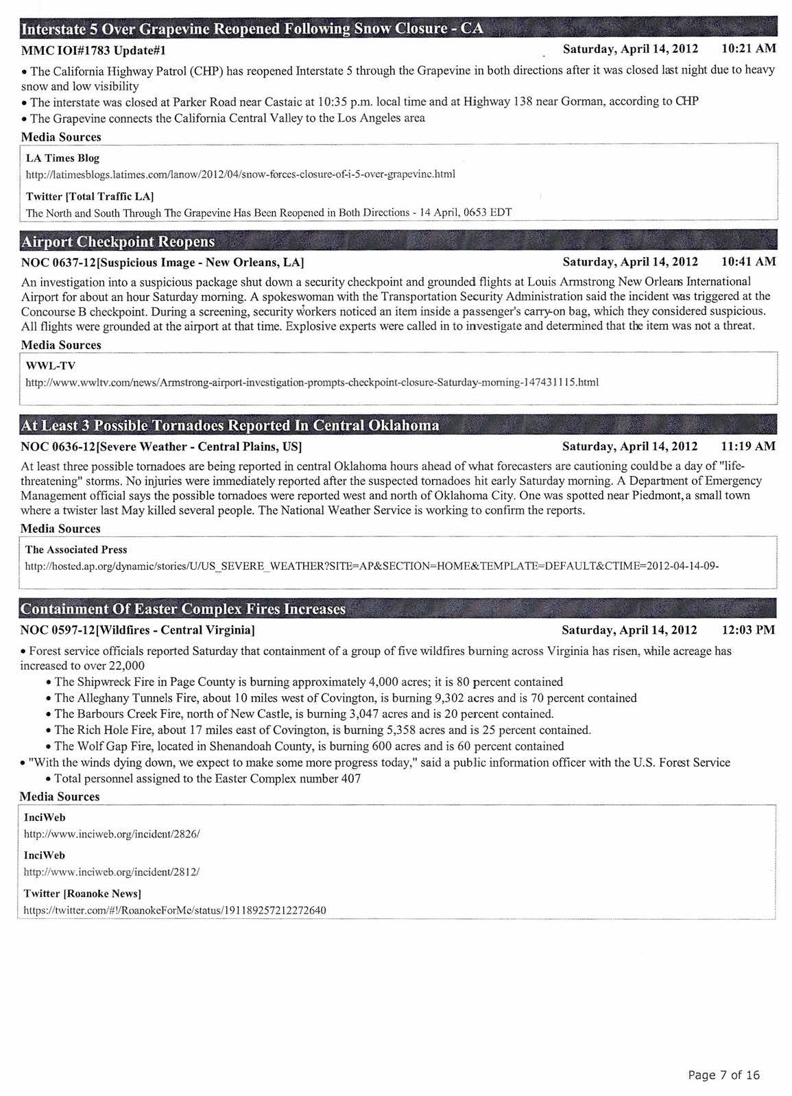 DHS Social Media Monitoring and Situational Awareness Initiative ...