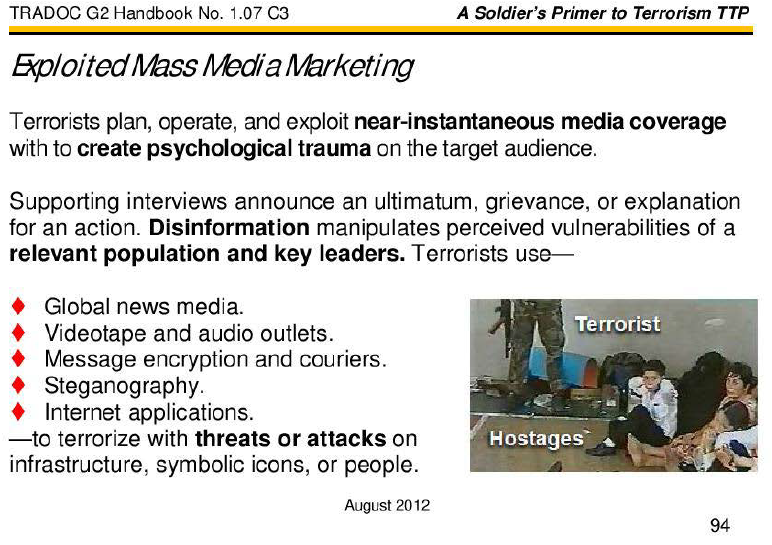 U.S. Army Soldier’s Primer to Terrorism Tactics, Techniques and ...