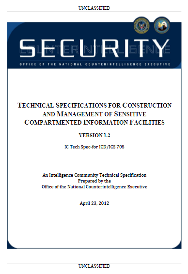 National Counterintelligence Executive Specifications for Constructing Sensitive Compartmented ...