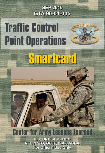 (U//FOUO) U.S. Army Traffic Control Point Operations Smart Card ...