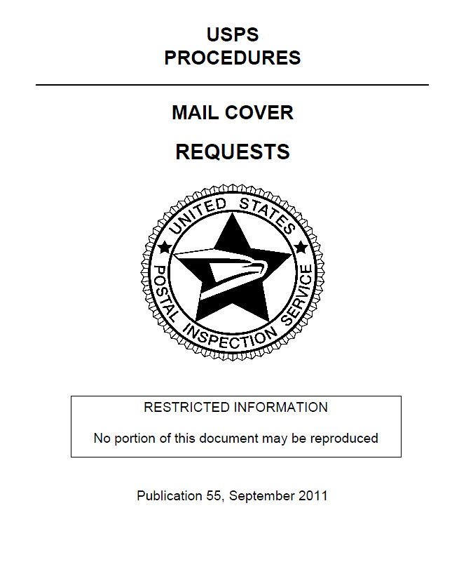 Restricted U.S. Postal Service Mail Cover Request Procedures | Public ...