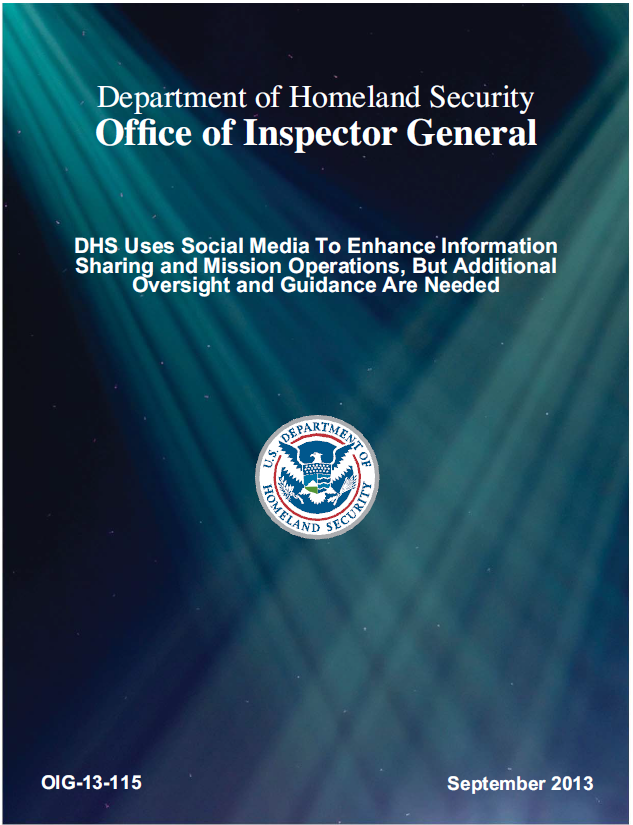 DHS Inspector General Report: Additional Oversight Needed of ...