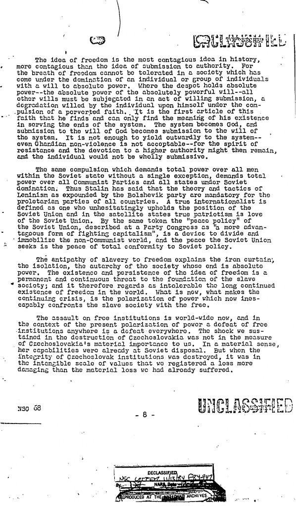 National Security Council Report 68 (NSC-68) U.S. Objectives and ...