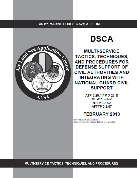 U.S. Military Multi-Service Defense Support of Civil Authorities Manual ...