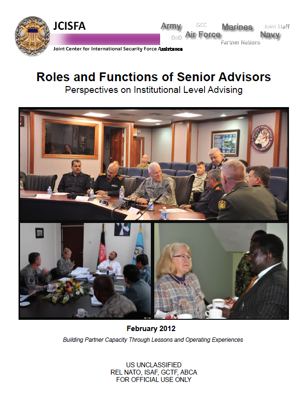 (U//FOUO) Joint Center for International Security Force Assistance ...