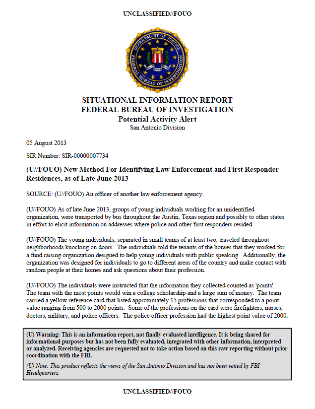 U Fouo Fbi San Antonio Bulletin Sovereign Citizens Identifying Law