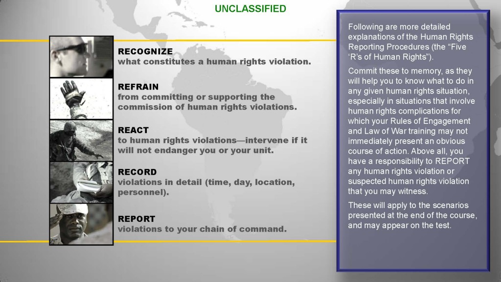 U.S. Southern Command Human Rights Awareness Education for General ...