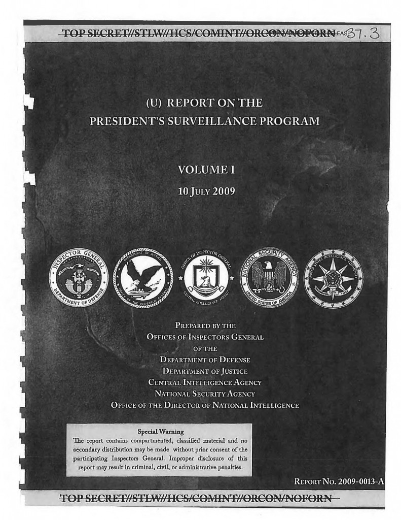 DoD-DoJ-CIA-NSA-ODNI Inspectors General Report on the President’s ...