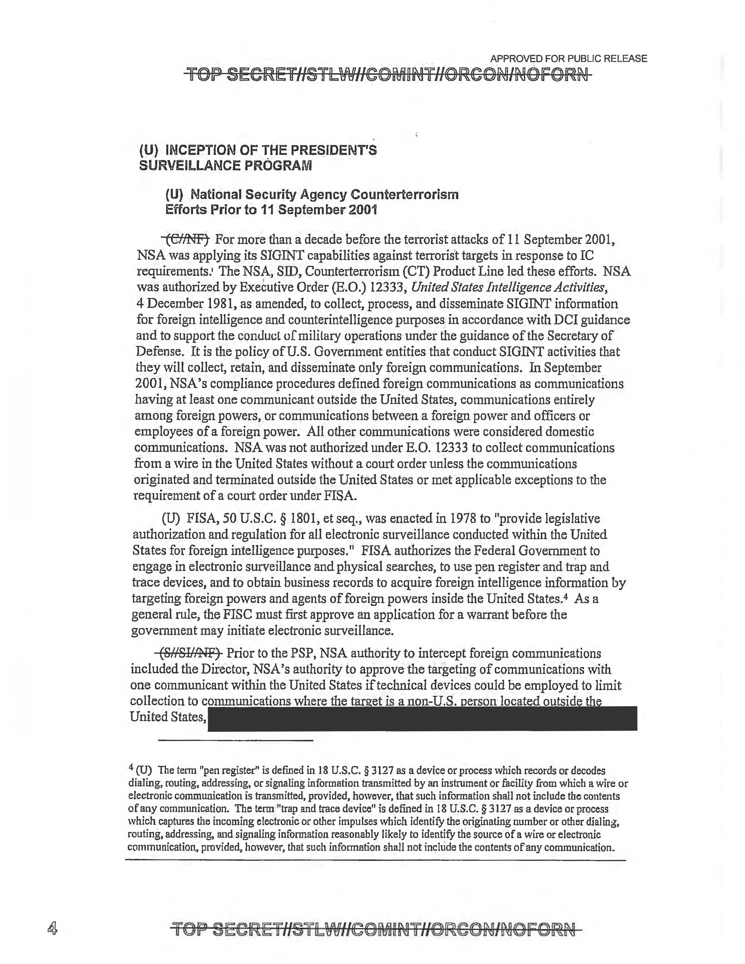 DoD-DoJ-CIA-NSA-ODNI Inspectors General Report on the President’s ...