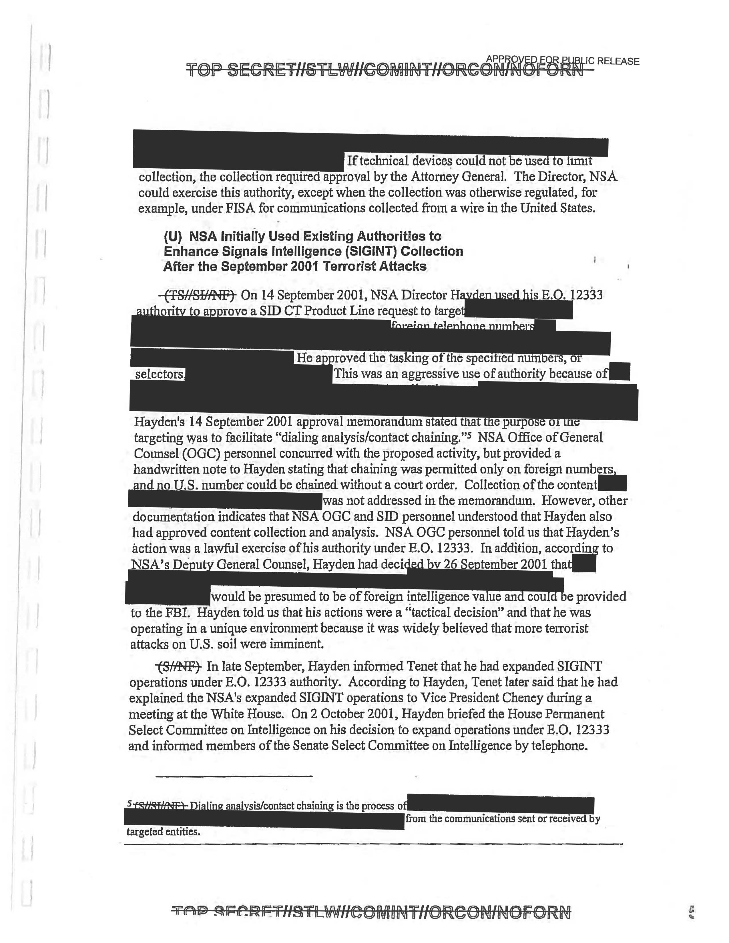 DoD-DoJ-CIA-NSA-ODNI Inspectors General Report on the President’s ...