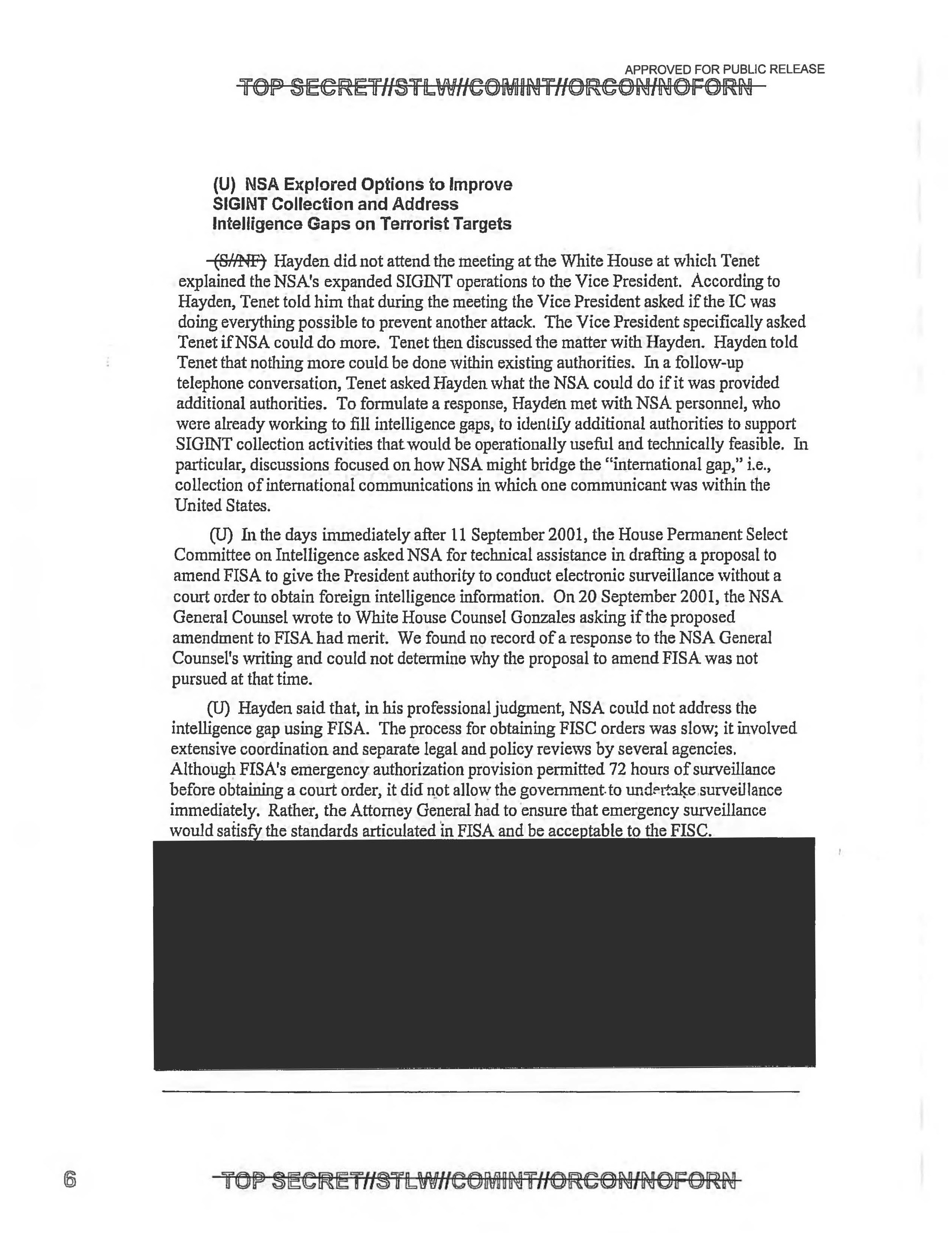 DoD-DoJ-CIA-NSA-ODNI Inspectors General Report on the President’s ...