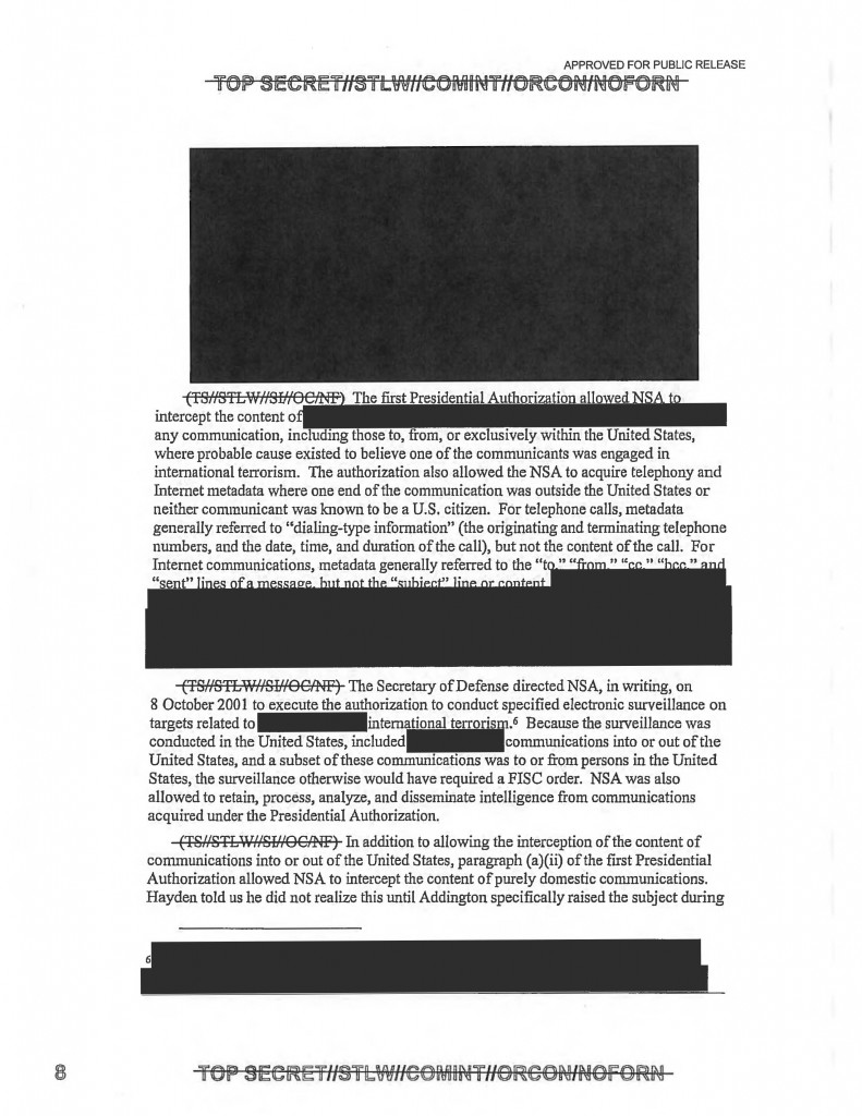 DoD-DoJ-CIA-NSA-ODNI Inspectors General Report on the President’s ...